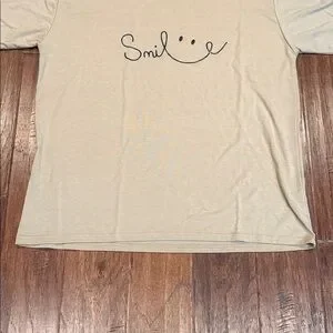 Tops | New Tan Colored Large Smile Top | Poshmark
